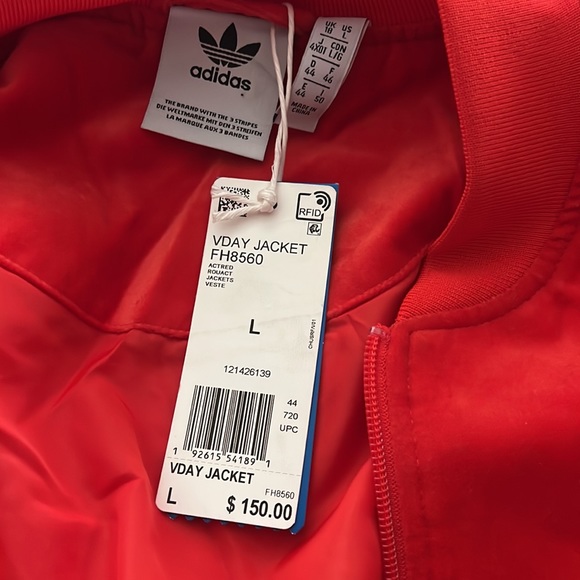 adidas | Jackets & Coats | Nwt Adidas Red Vday Jacket | Poshmark